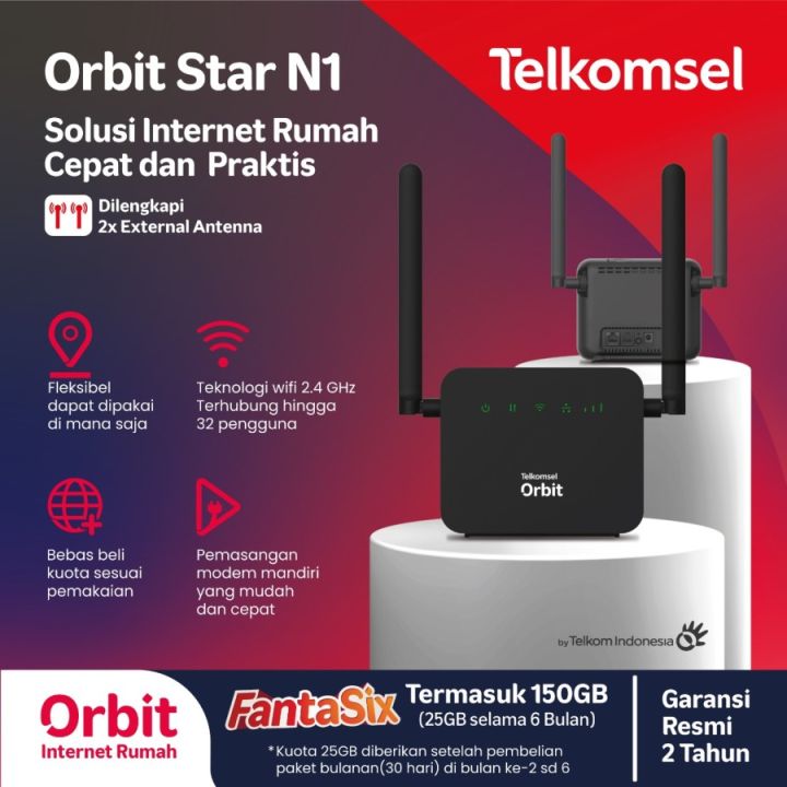 Telkomsel Orbit Star N1 Home Router Modem WiFi 4G High Speed | Lazada ...