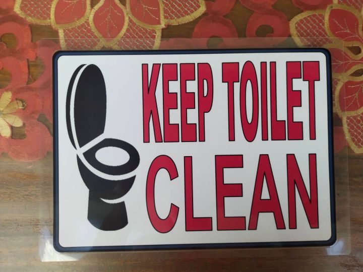Keep toilet clean signage laminated | Lazada PH