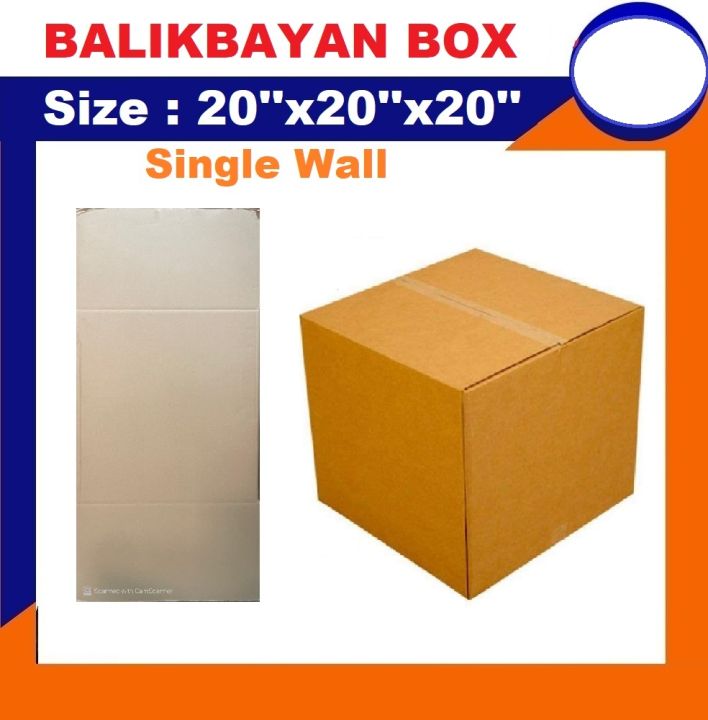 Balikbayan Box Single Wall (20x20x20 inches) | Lazada PH