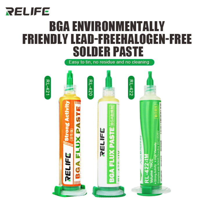 Relife Strong Activity Halogen Free Bga Flux Paste 10cc Rl-420 Rl-421 ...