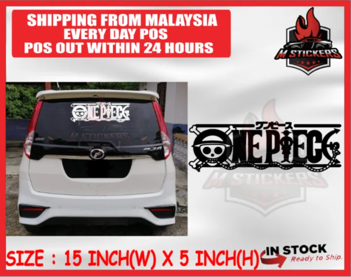 ONE PIECE LUFFY CAR STICKER KERETA STICKER | Lazada