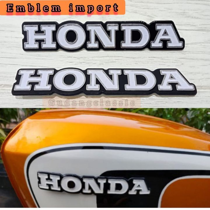 LOGO TULISAN HONDA EMBLEM TANGKI HONDA CB100 CB 25 import bisa ditekuk ...