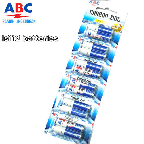 Batu Baterai ABC Kecil A3 Biru battery ABC AAA 1 Lusin 12 pcs | Lazada ...