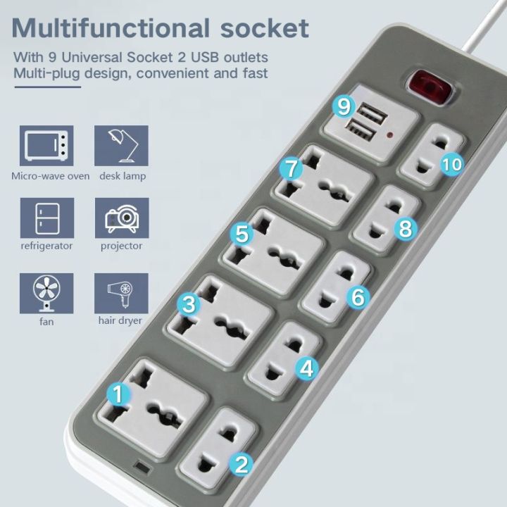 Original Heavy Multifunction Socket Plug Universal Socket Power Strip