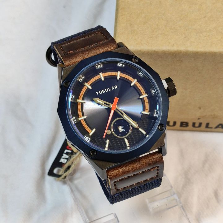 Classic Men's Watch Collection Authentic TUBULAR Luminous Analog Casual ...