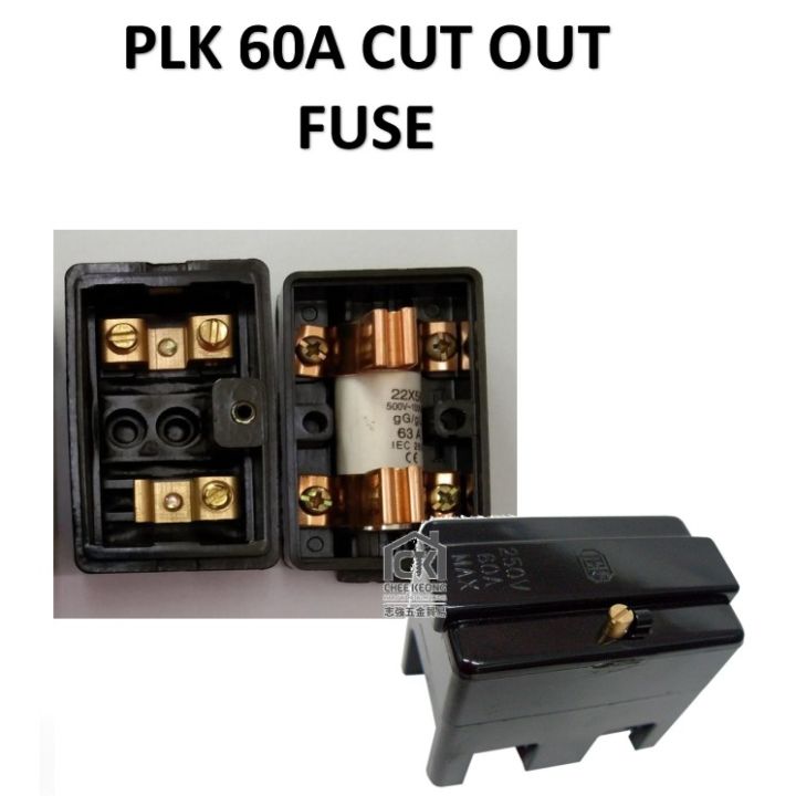 PLK 60A Cut Out Fuse CarrierTNB Come with Fuse Malaysia Tnb | Lazada