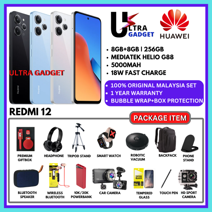 Redmi 12 [ RAM 8GB+8GB | ROM 256GB ] Original Xiaomi Malaysia | Lazada
