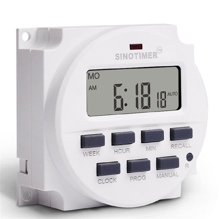 Sinotimer 220v Weekly 7 Days Digital Programmable Timer Switch Relay Control Tm618n 2 Lazada