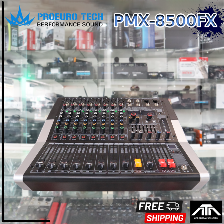 POWER MIXER PROEURO TECH PMX-8500 FX เพาเวอร์มิกซ์ มิกซ์ มิกเซอร์ pmx ...