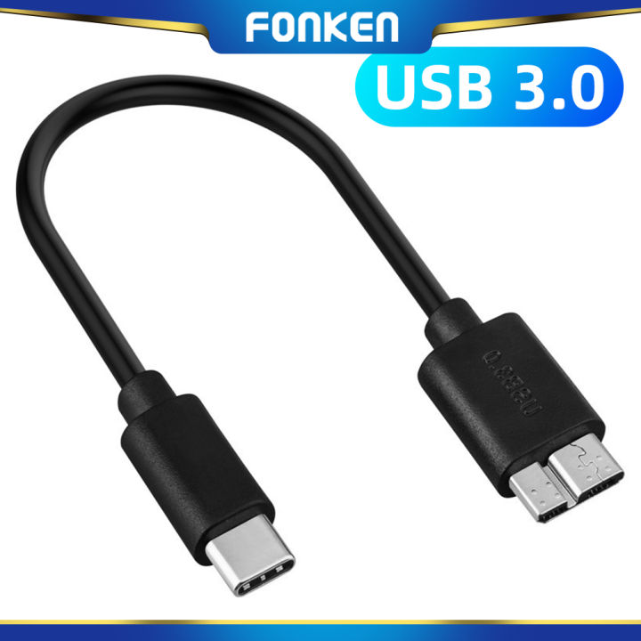 FONKEN Usb C To Micro B Cable Usb 3.1 Type C Hdd Hard Disk Micro-B Data ...