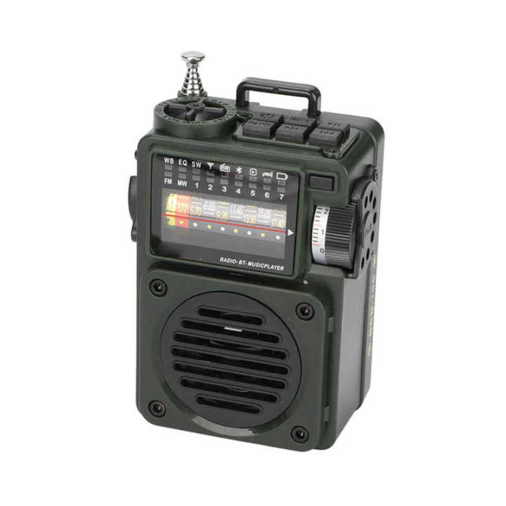 HRD-700 Radio Music Player Full Band Broadcast Reception NOAA Bluetooth ...