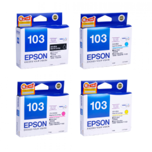 EPSON 1O3/103 Ink Cartridge(Black) (Cyan) (Yellow) (Magenta) original ...