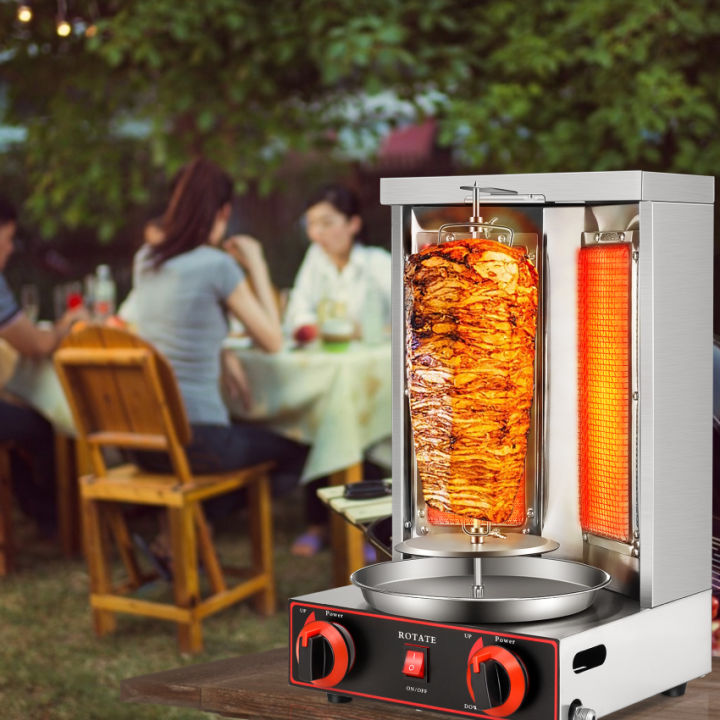 Grill Machine Propane Doner Kebab Machine Vertical Broiler with 2 ...