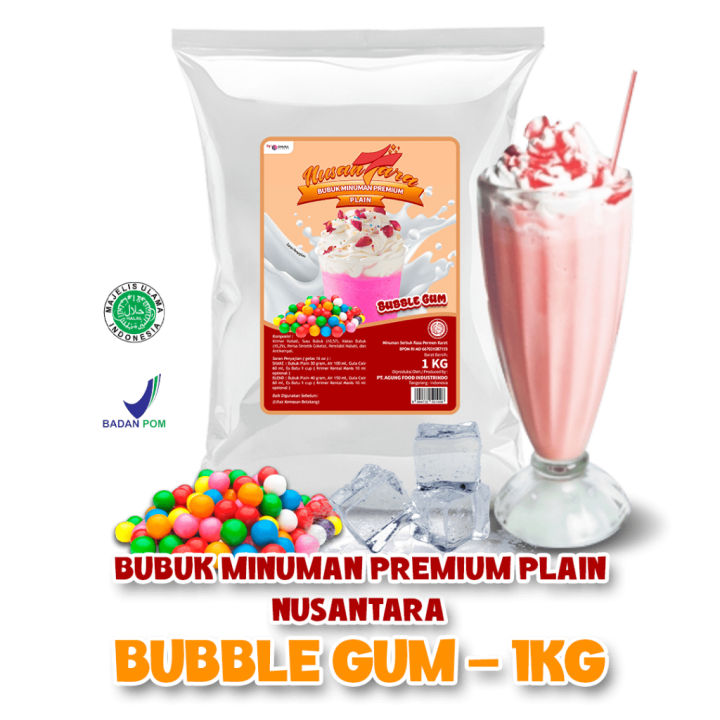 OMURA POWDER Bubuk Minuman Premium Plain Tanpa Gula Rasa Permen Karet ...
