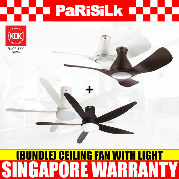 (Bulky) (FREE INSTALLATION) (Bundle) KDK E48GP + U60FW Ceiling Fan with ...