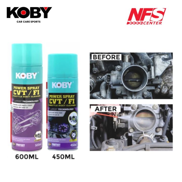 KOBY Power Spray CVT/FI Throttle Body Cleaner in 450ml/600ml | Lazada PH