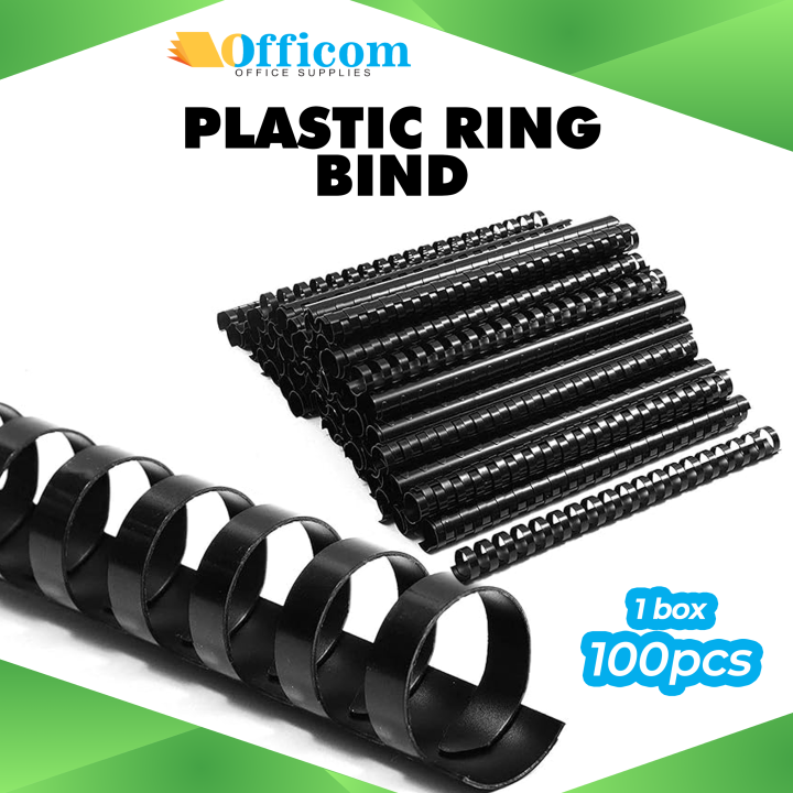 Officom A4 Size Plastic Comb Ring binder 21 Holes 100pcs. for DIY Book ...