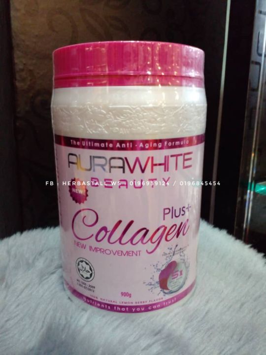 [FREEGIFT] AURA WHITE BEAUTY PLUS+ COLLAGEN 900g | Lazada