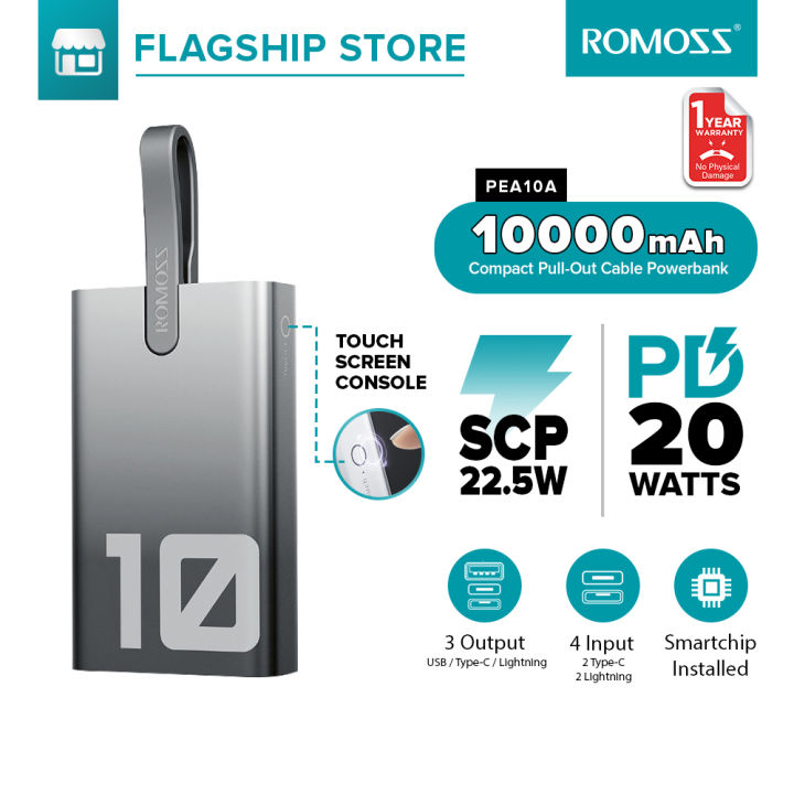 Romoss PEA10A 10000mAh Power Bank 22.5W Super Fast Charging Compact ...