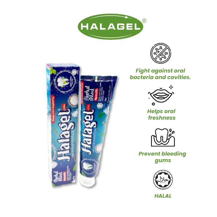 Halagel Non Fluoride Herbal Blast Whitening Toothpaste with Miswak ...