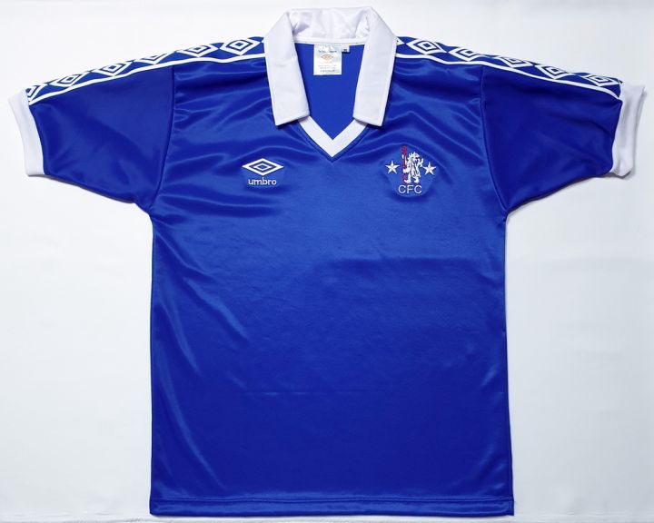 เสื้อฟุตบอลเชลซี 1980 ย้อนยุค ชุดเหย้า รูปถ่ายใหม่จากสินค้าจริง Chelsea ...
