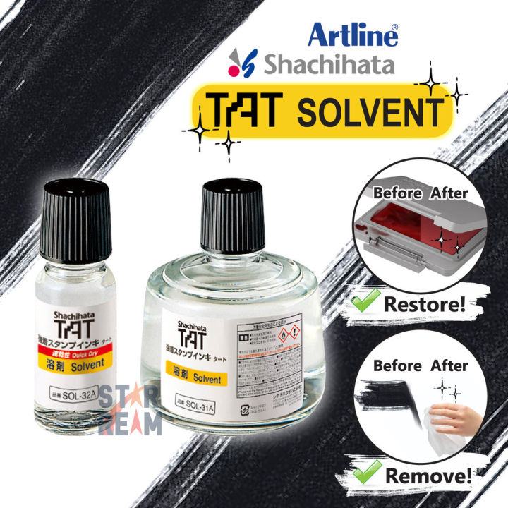 【Restore & Dilute】Shachihata TAT Solvent/ Ink Remover/ Stain Remover ...