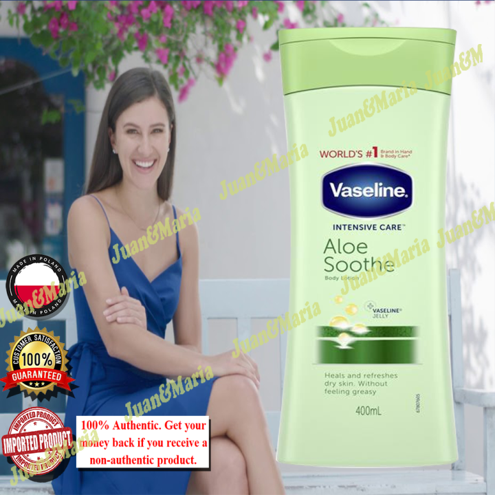 Vaseline® Intensive Care® Aloe Vera Lotion 400 ml Imported from Poland Clinically proven ...