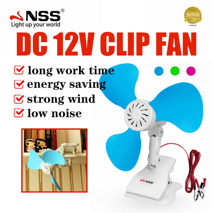 NSS Electric Fan Portable Clip Fan 3 blends Rechargeable Fan Desk Fan ...