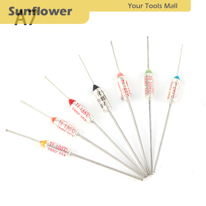 Sun Thermal Fuse RY 10A 250V Temperature 65C℃ 100℃ 130℃ 155℃ 185℃ 200 ...