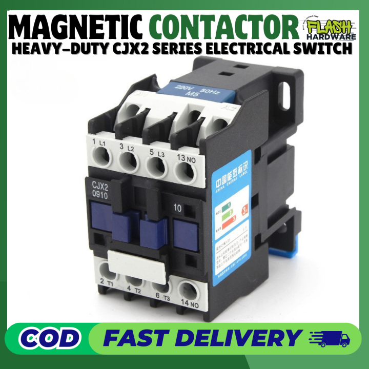 CJX2 Series AC Magnetic Contactor | 0910, 1210, 1810, 3210 Heavy-Duty Electrical Switch Flash ...