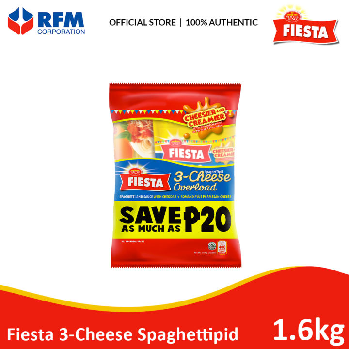Fiesta 3-Cheese Spaghettipid 1.6kg: Fiesta Spaghetti Pasta 800g ...
