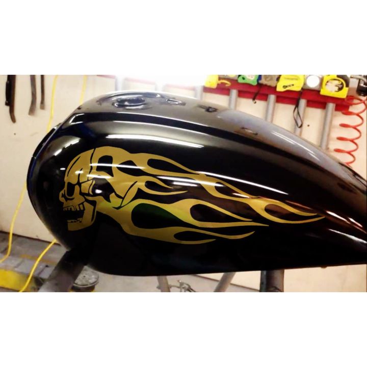 Cutting sticker tangki motor tank sticker skull tengkorak | Lazada ...