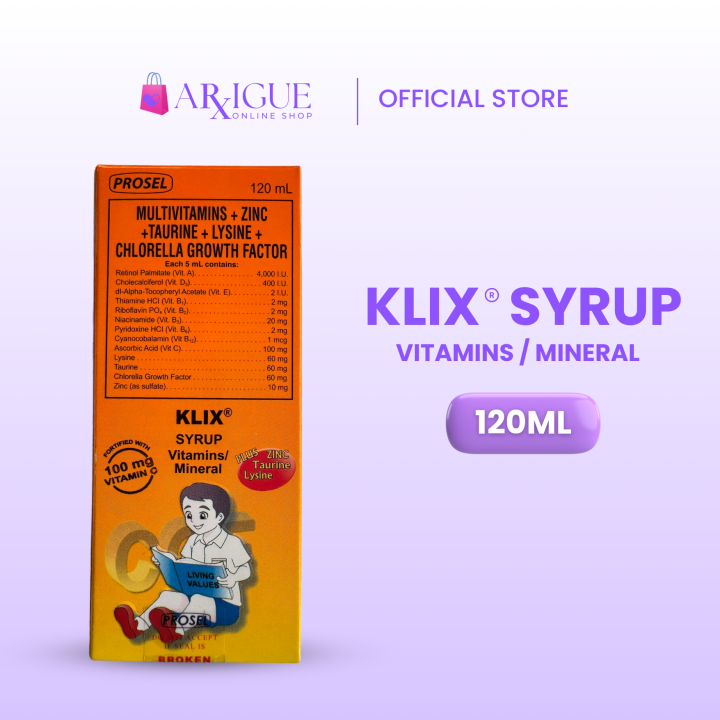 Klix 120 ml Syrup Vitamins/Mineral | Lazada PH