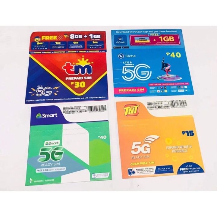 COD Smart TM TNT GLOBE 5G Sim card tricut brand new | Lazada PH