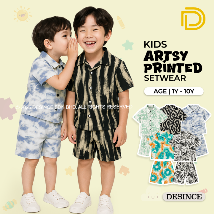 DESINCE Kids Boys Setwear (1Y-10Y) Relaxed Standard Fit Polyester Thin ...