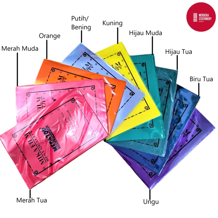 Plastik Mika/Cover Film Jilid Bening/Warna Folio/F4 MEGATOP 100 Lembar ...