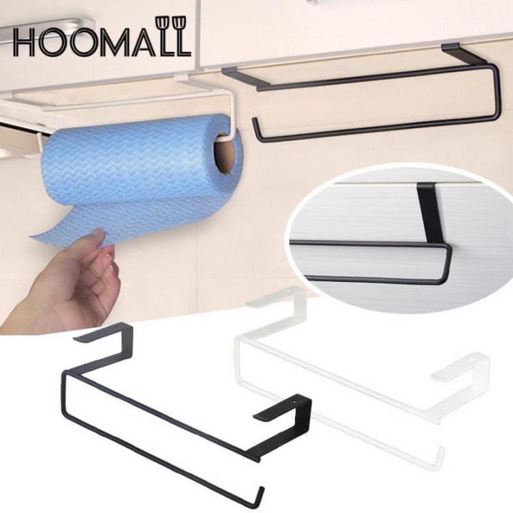 Hoomall Under Cupboard Paper Roll Holder Iron Kitchen Towel Hanger Wall ...