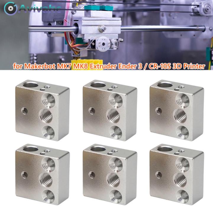 6x Hotend Heating Heater Block for Makerbot MK7 MK8 Extruder Ender 3 3D ...