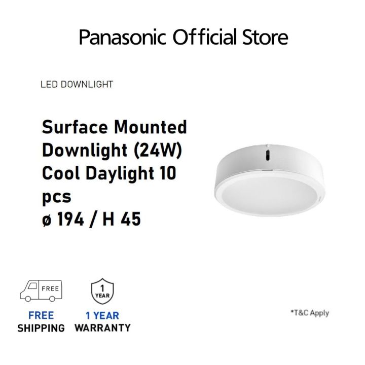 PANASONIC NNV50155WE1M SURFACE MOUNTED LED DOWNLIGHT (24W) COOL ...