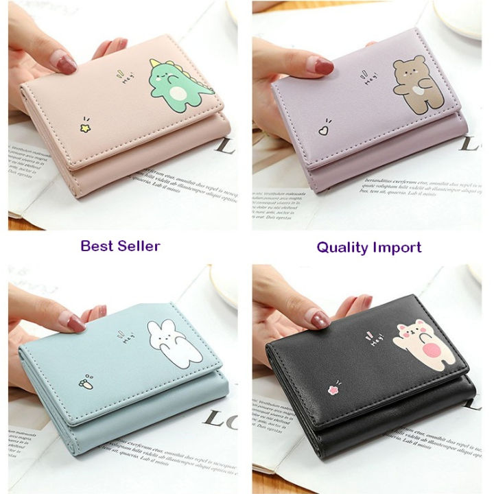DOMPET CUTE ANIMAL Dompet Kartu Lipat Mini Wanita Korea Impor | Lazada ...
