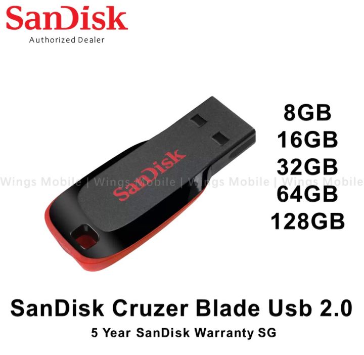 SanDisk Cruzer Blade USB 2.0 Flash Drive 20MB/s Read Speed 10MB/s Write ...