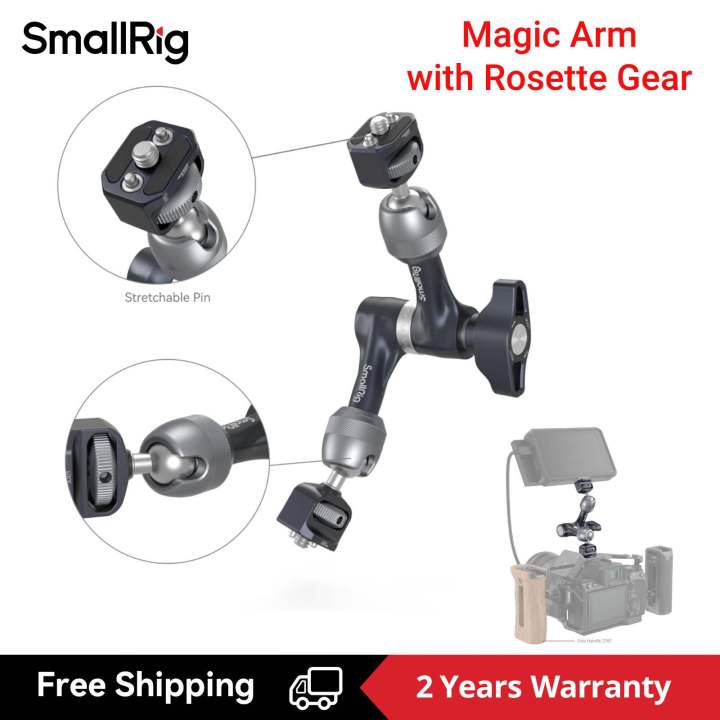 SmallRig Magic Arm with Rosette Gear Camera Monitor Mount with 1/4"-20 ...
