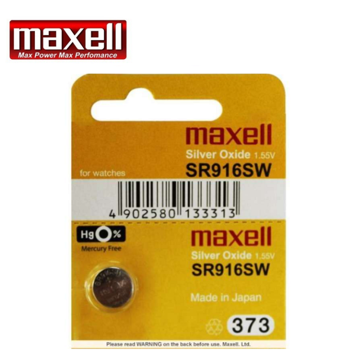 SR916SW (373) GENUINE Maxell Silver Oxide Battery 1.55V | Lazada