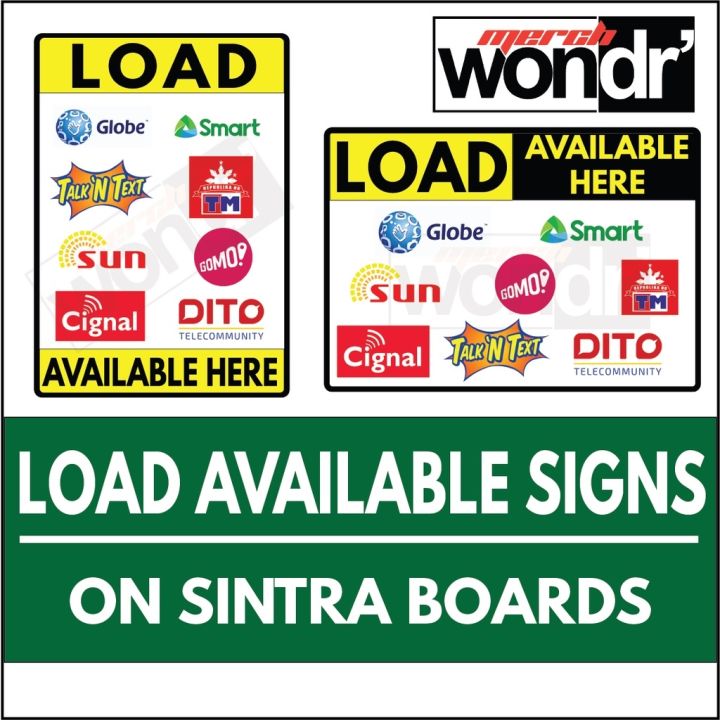 Load Available Signs E-load Loading Station Signage. Globe Smart TM ...