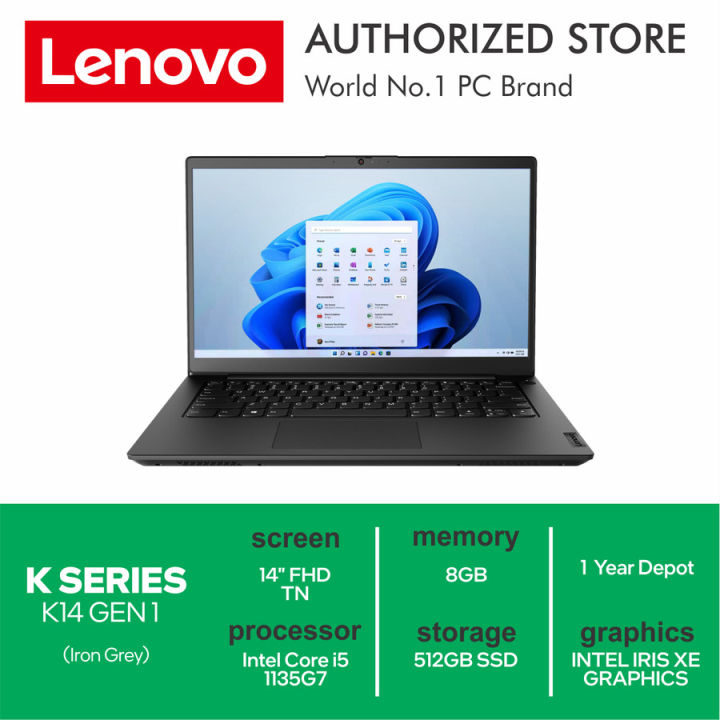 LENOVO K14 GEN 1 I5 1135G7 8GB 512GB IRIS XE 14 FHD W11 | Lazada Indonesia