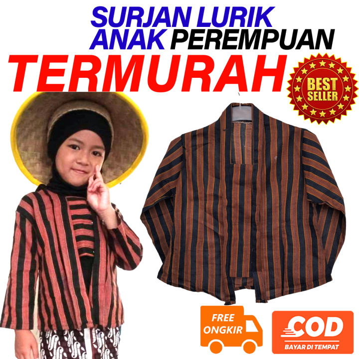 Kebaya anak perempuan | Lurik wanita | Baju adat anak perempuan | Baju ...