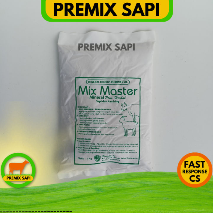 MIX MASTER PREMIX MINERAL HERBAL 1 kg - Premix Mineral Herbal Untuk ...
