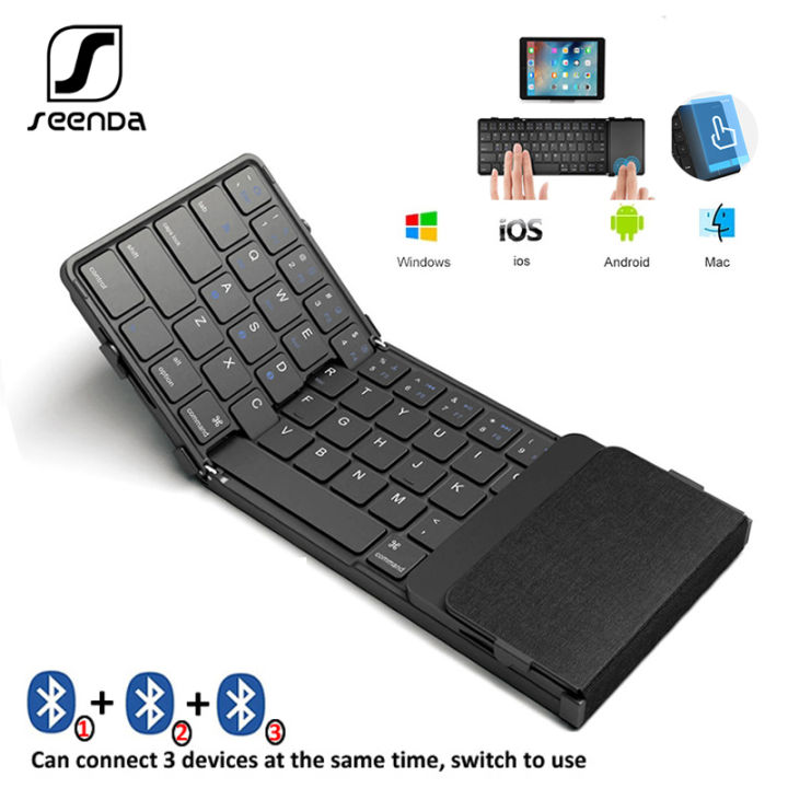 Seenda Foldable Bluetooth Wireless Keyboard Folding Keyboard ...
