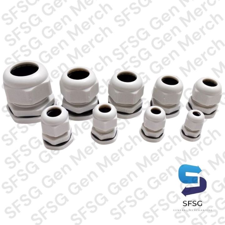 Nylon Cable Gland PG type White waterproof cable gland connector PG-7 ...