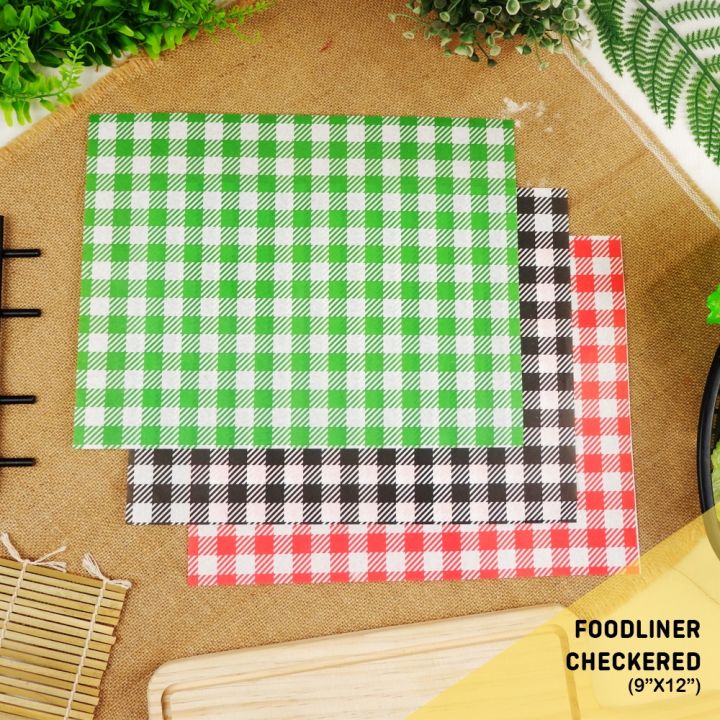 Checkered Deli Basket Food Liner Wrap Greaseproof Paper(100pcs) for ...